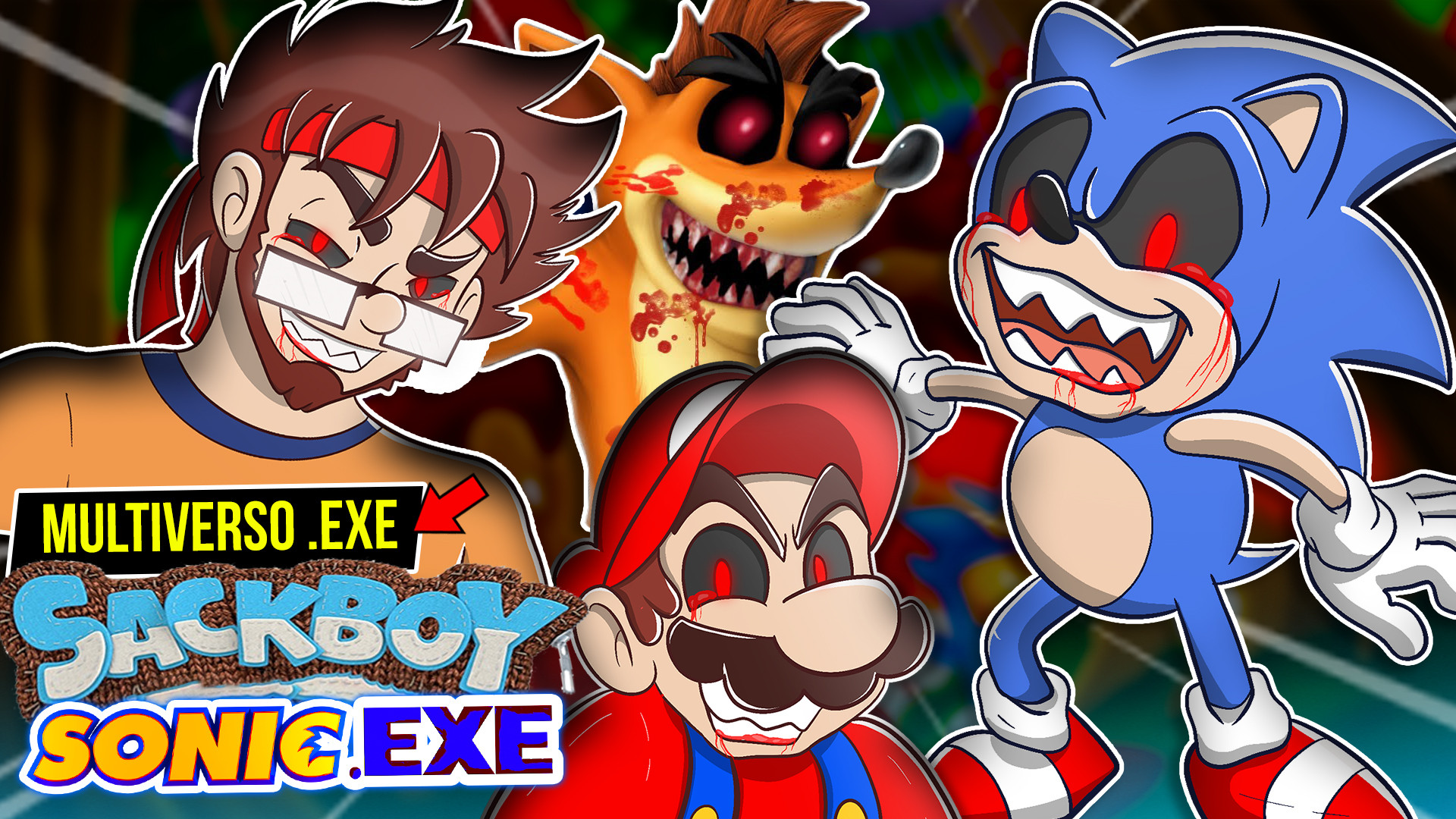 SONIC EXE Evil the Sackboy | JOGO do MULTIVERSO Sonic.exe