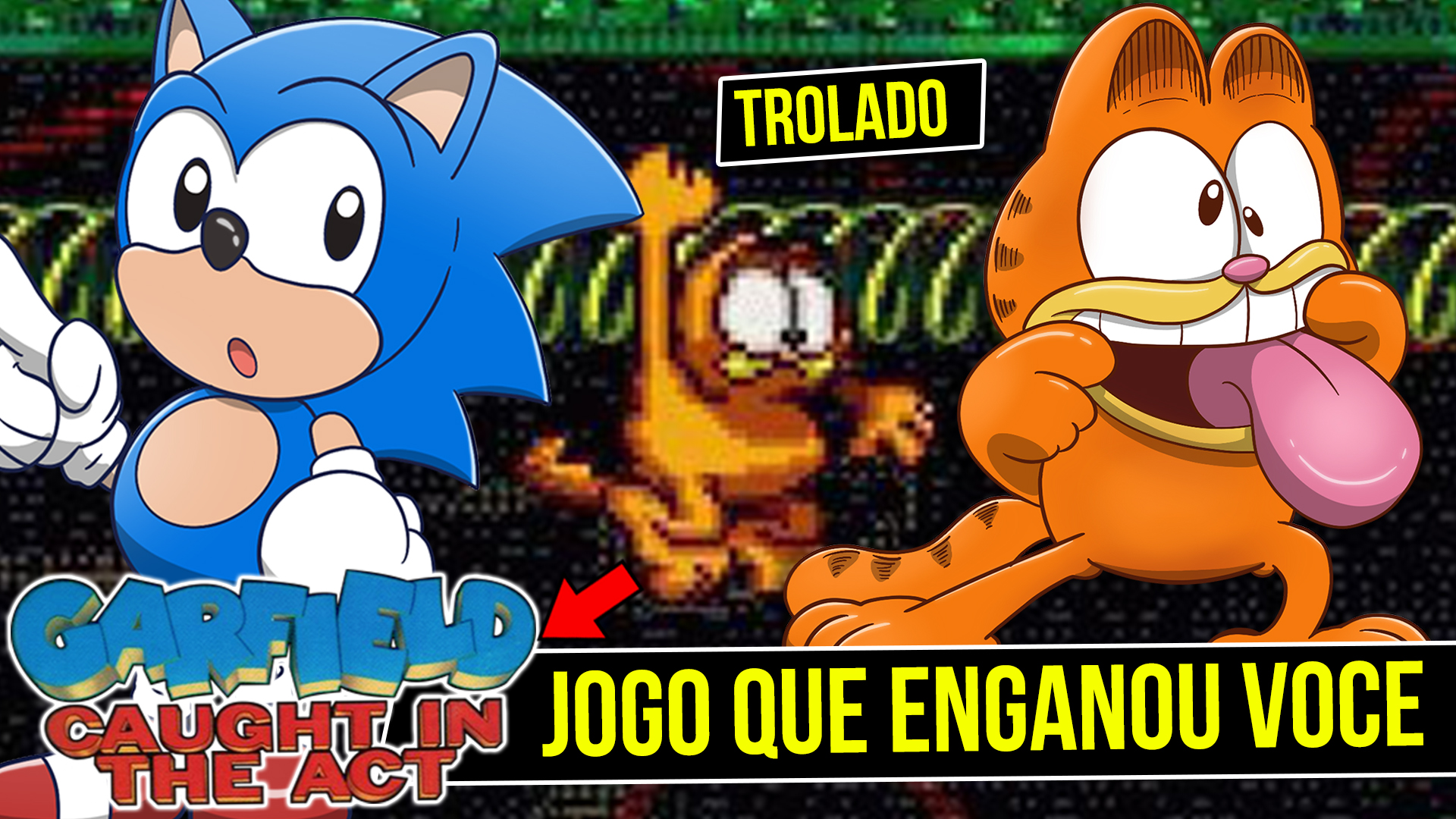 Jogo do "Crossover" do Sonic e Garfield - Garfield Caught in the Act